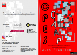 CPES-CAAP – Arts plastiques