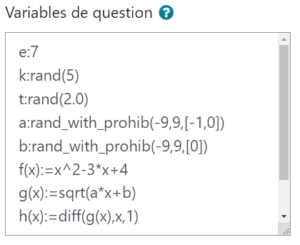 Moodle – Question de type « STACK » – Mathématiques – Académie de Nancy-Metz